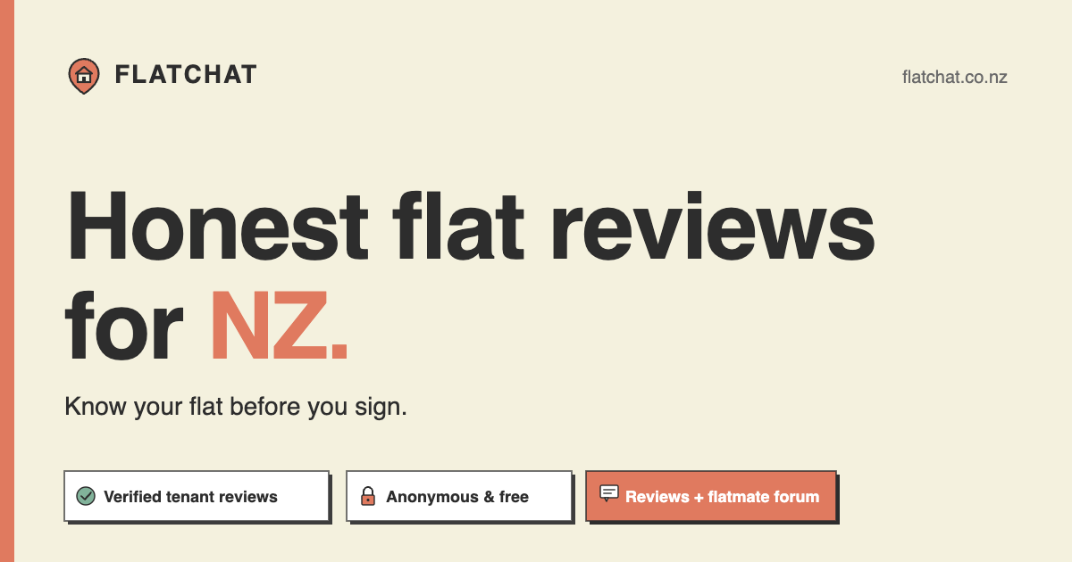 Flatchat — Dunedin | Know Your Flat Before You Sign